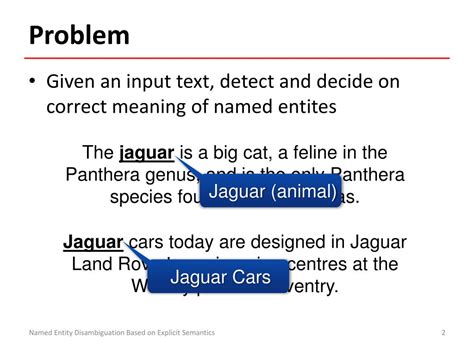 Ppt Named Entity Disambiguation Based On Explicit Semantics Powerpoint Presentation Id1619835
