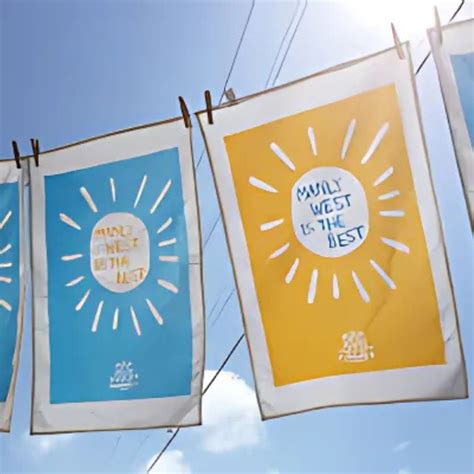 Manly West 100 Cotton Tea Towels Manly West