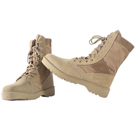 Lahors Genuine Leather Men Tactical Desert Boots Outdoor Combat Lightw