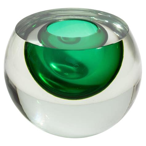 Hand Blown Murano Vase Suprime In Emerald Green Small For Sale At 1stdibs