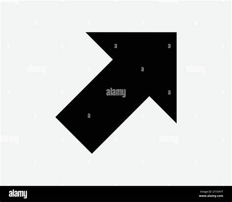 Arrow Top Right Icon Upper Conner Point Pointer Enter Exit Path Navigation Here Black White