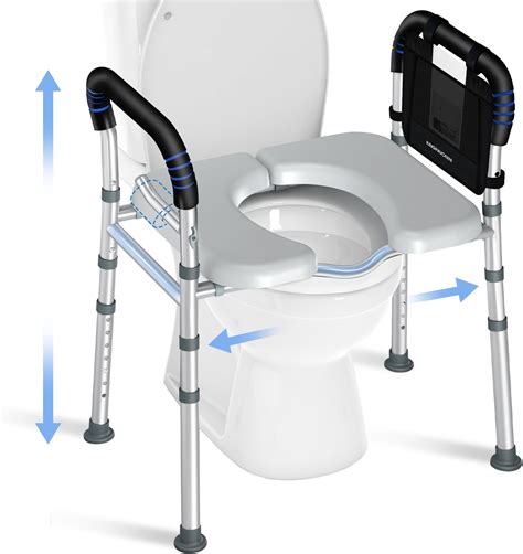Raised Toilet Seat With Handles 450lb Toilet Seat Risers