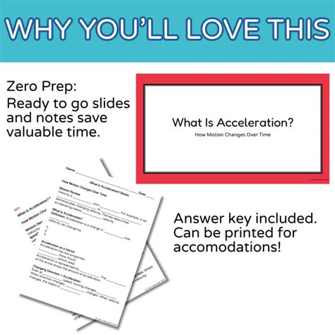 87a Acceleration Guided Notes And Answer Key Middle School Science