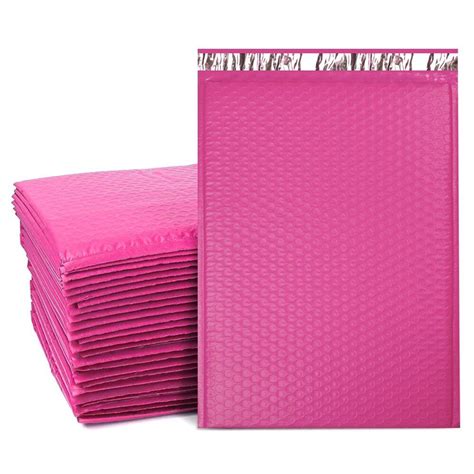 Poly Bubble Envelopes 6x10 0 Pink Metallic Glamour Mailers Pack Of