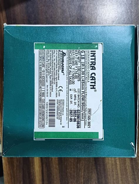 Romson Intra Cath Iv Cannula G18 At ₹ 770piece Iv Cannula In New