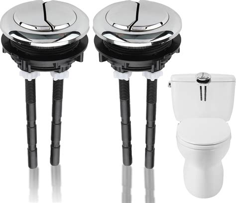 2 Pcs 48mm Round Toilet Flush Buttons With 4 Rods Ideal Standard Dual
