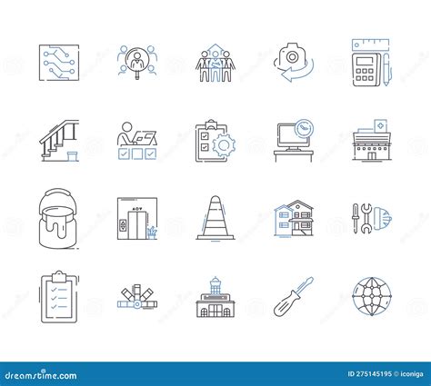 Engineering And Design Outline Icons Collection Engineering Design