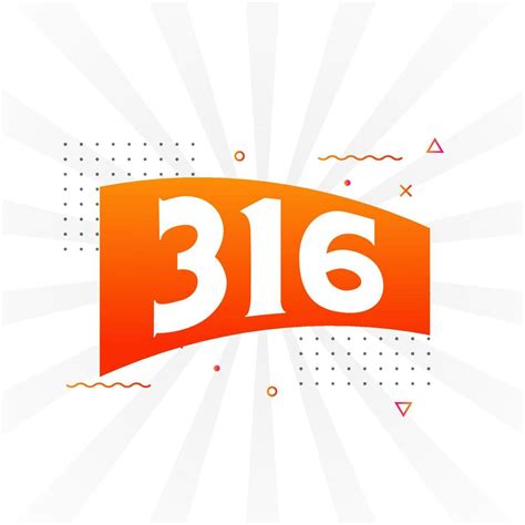 316 Number Vector Font Alphabet Number 316 With Decorative Element
