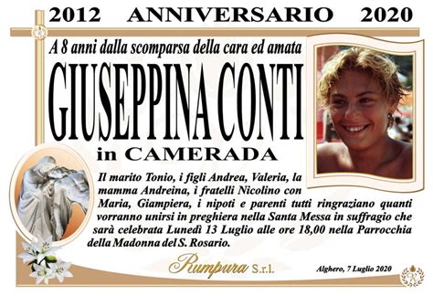Funerali E Annunci Funebri A Giuseppina Conti Funer24