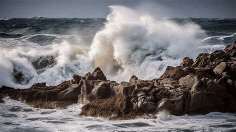 바위가 많은 바다 바위는 큰 파도로 덮여 있습니다 부서지는 거친 파도의 힘 고화질 사진 사진 배경 일러스트 및 사진 무료 다운로드 Pngtree