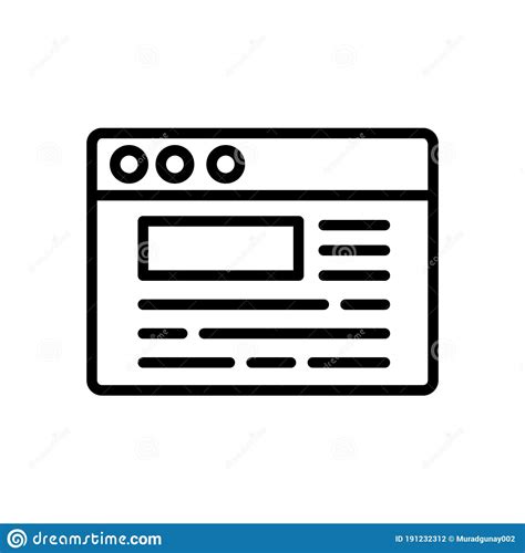 browser web site news text icon simple line outline vector elements of internet explorer