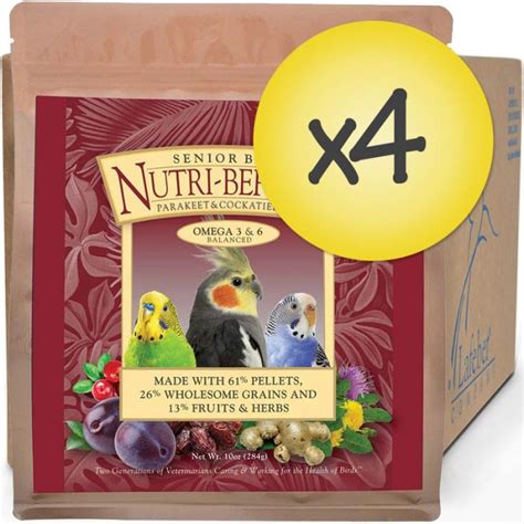 Case Of 4 Senior Bird Nutri Berries For Cockatiel 3lb 156 Kg