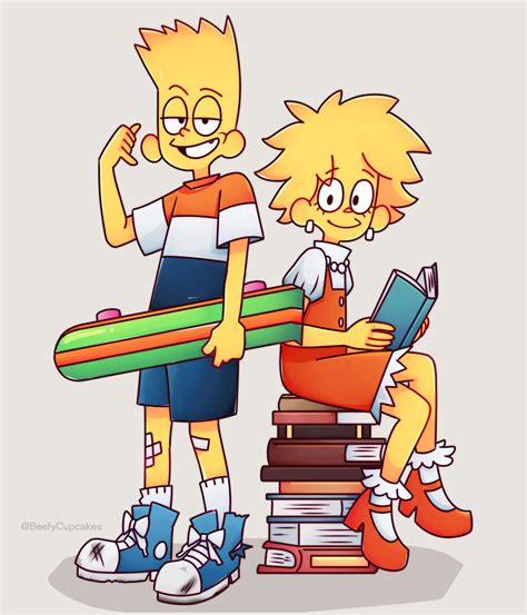 Bart And Lisa Simpson In Beefycupcakes Style By Beefycupcakes On Deviantart