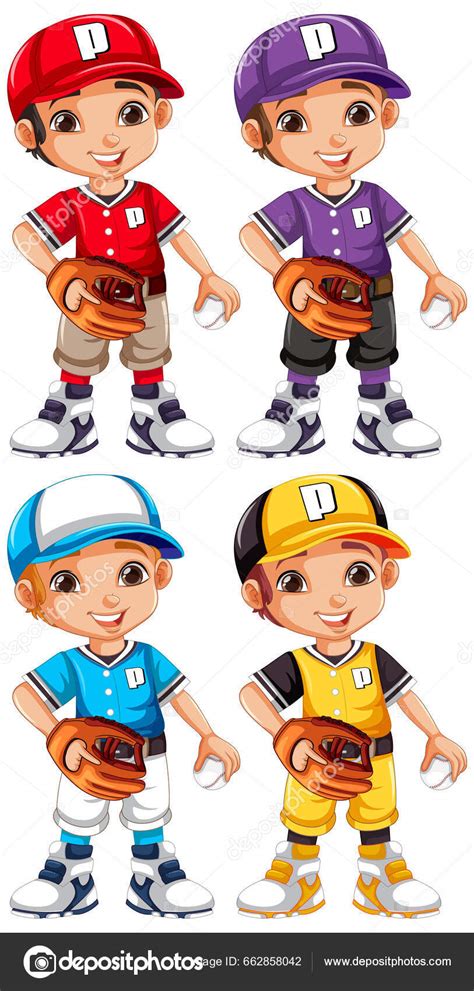 Béisbol Jugador Dibujos Animados Personaje Ilustración Vector De Stock Por ©brgfx 662858042