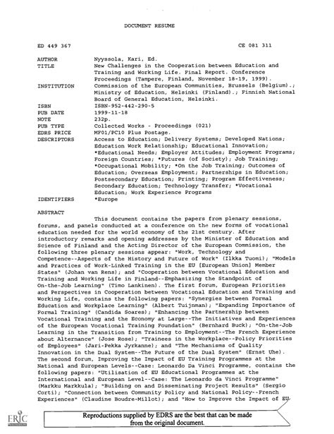 Reproductions Supplied By Edrs Are The Best That Can Be Made From The