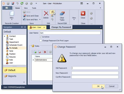 Passwords In The Security System Xaf Cross Platform Net App Ui