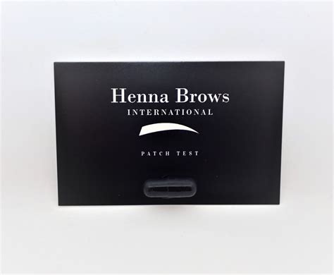 Henna Brows Patch Tests Cards Henna Brows International