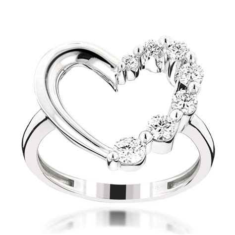 14k Gold Journey Heart Diamond Ring 06ct 404751