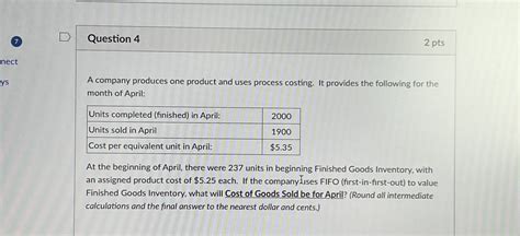 Solved Question 42 ﻿ptsa Company Produces One Product And