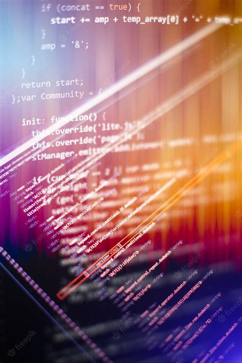 Premium Photo Closeup Developing Programming And Coding Technologies