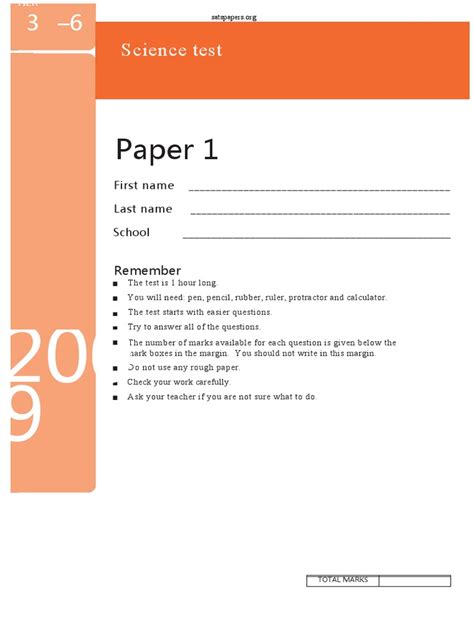 Ks3 Science 2009 Paper 1 Level 3 6 Pdf Solar Eclipse Chemical
