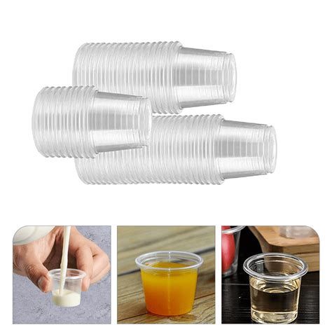 200pcs Small Clear Shot Glasses Plastic Tasting Small Cups Plastic Shot