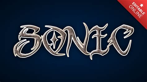 Sonic Tribal Text Effect Generator
