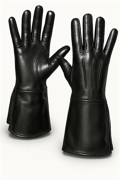 Handmade Leather Gauntlet Gloves Long Cuff Cosplay Armor Etsy