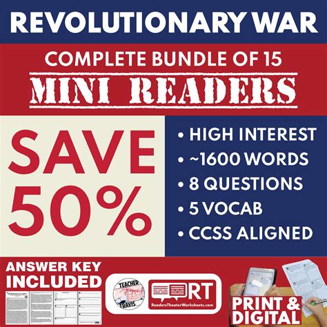 Complete Set Of 15 Bundled Us History Mini Readers Revolutionary W