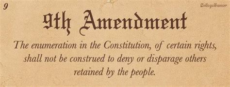The 9th Amendment Of The Bill Of Rights History