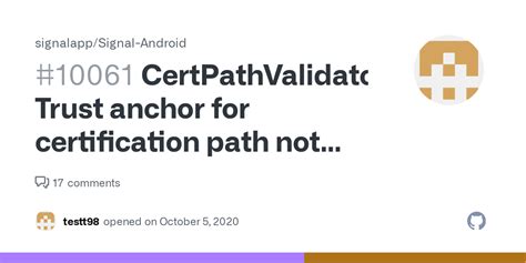 Certpathvalidatorexception Trust Anchor For Certification Path Not Found · Issue 10061