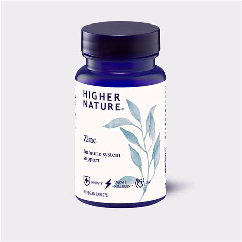 Zinc Tablets Immunity Skin Fertility And Hormones Higher Nature
