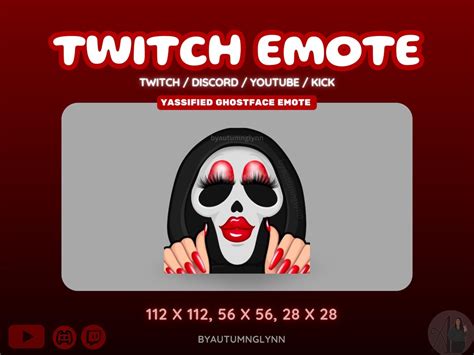 Funny Twitch Emote Yassified Ghostface Emote Scream Emote Dead By