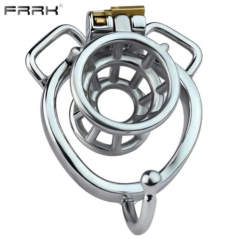 Inverted Male Chastity Cage Open Ended Stainless Steel Cock Lock Bdsm