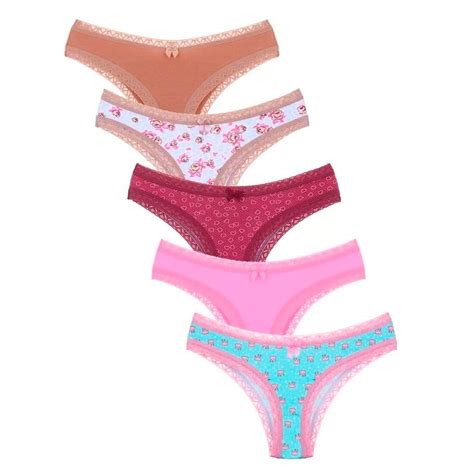 Kit 5 Calcinhas Algodão Com Rendinha Adulto Dorbe A Sua Loja De