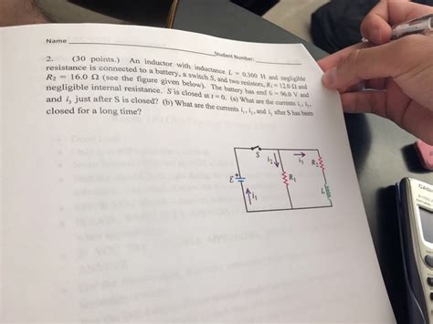 Solved An Inductor With Inductance L 0 300 H And