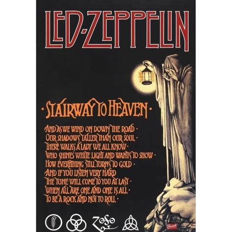 Led Zeppelin Stairway To Heaven Poster Led Zeppelin Poster Led
