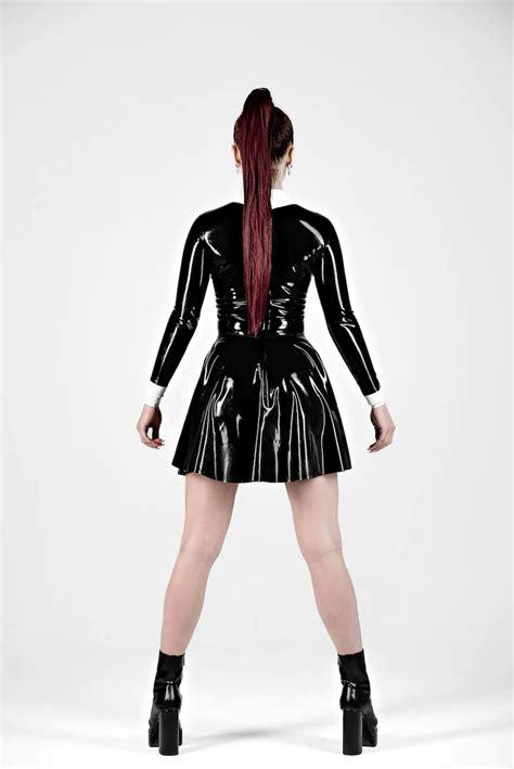 Latex Longsleeve Skater Dress Latex Magic