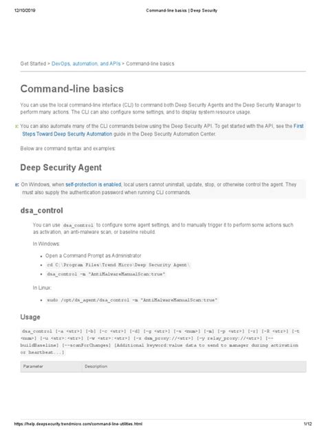Command Line Basics Deep Security Pdf Command Line Interface I Pv6