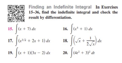 Solved Finding An Indefinite Integral In Exercises Chegg