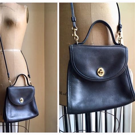 Vintage 90s Coach Bag Authentic Coach Purse Black Age Of Mint