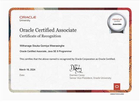 Oracle Javadeveloper Javaprogramming Certification Sisuka