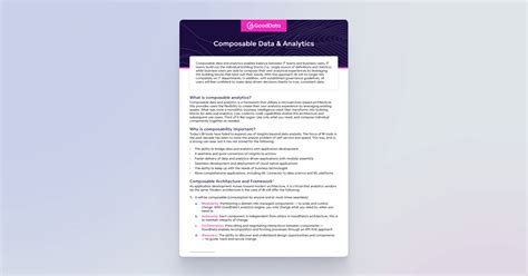 What Is Composable Data And Analytics Gooddata