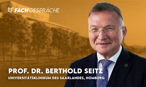 Prof Dr Berthold Seitz Mit Meibom Mooren Medaille Ausgezeichnet
