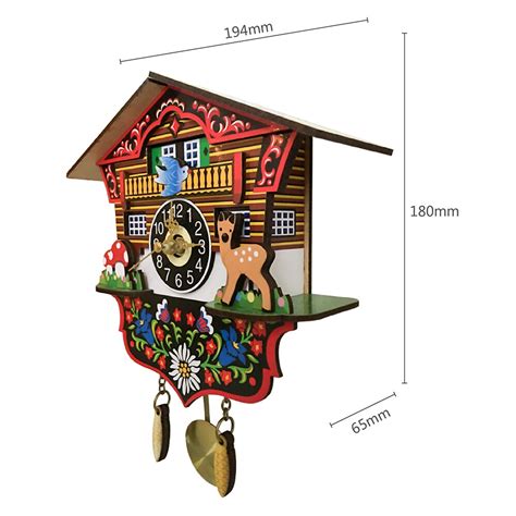 Vintage Wooden Cuckoo Wall Clock Swinging Pendulum Grandado