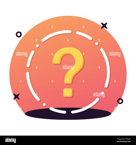 Flat Style Icon Of Query Question Mark Ready For Premium Use Stock