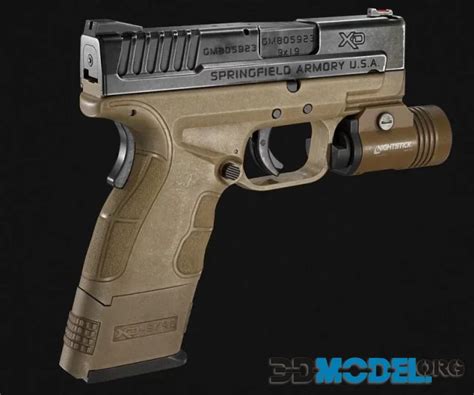 3d Model The Gun Springfield Xd Pbr