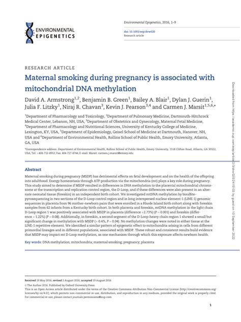 methylation pdf dna methylation mitochondrion