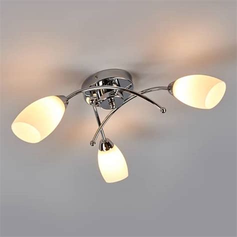 Beautiful Opera 3 Light Chrome Ceiling Light Uk