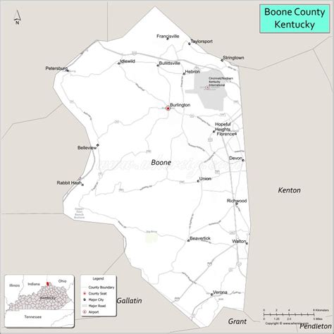 Map Of Boone County Ky